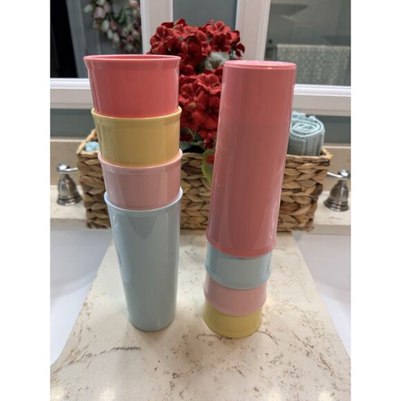 Tupperware | Dining | New Tupperware 6 Oz Tumbler Set Of 8 Pastel ...